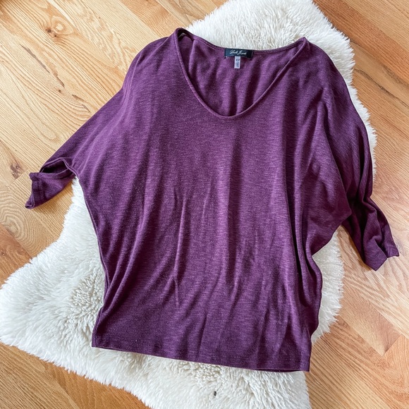 Laila Jayde | Tops | Laila Jayde Maroon Bat Wing Sweater | Poshmark